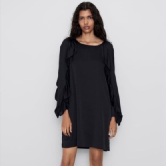 Zara | Dresses | Nwt Zara Ruffle Trim Mini Dress Xs | Poshmark